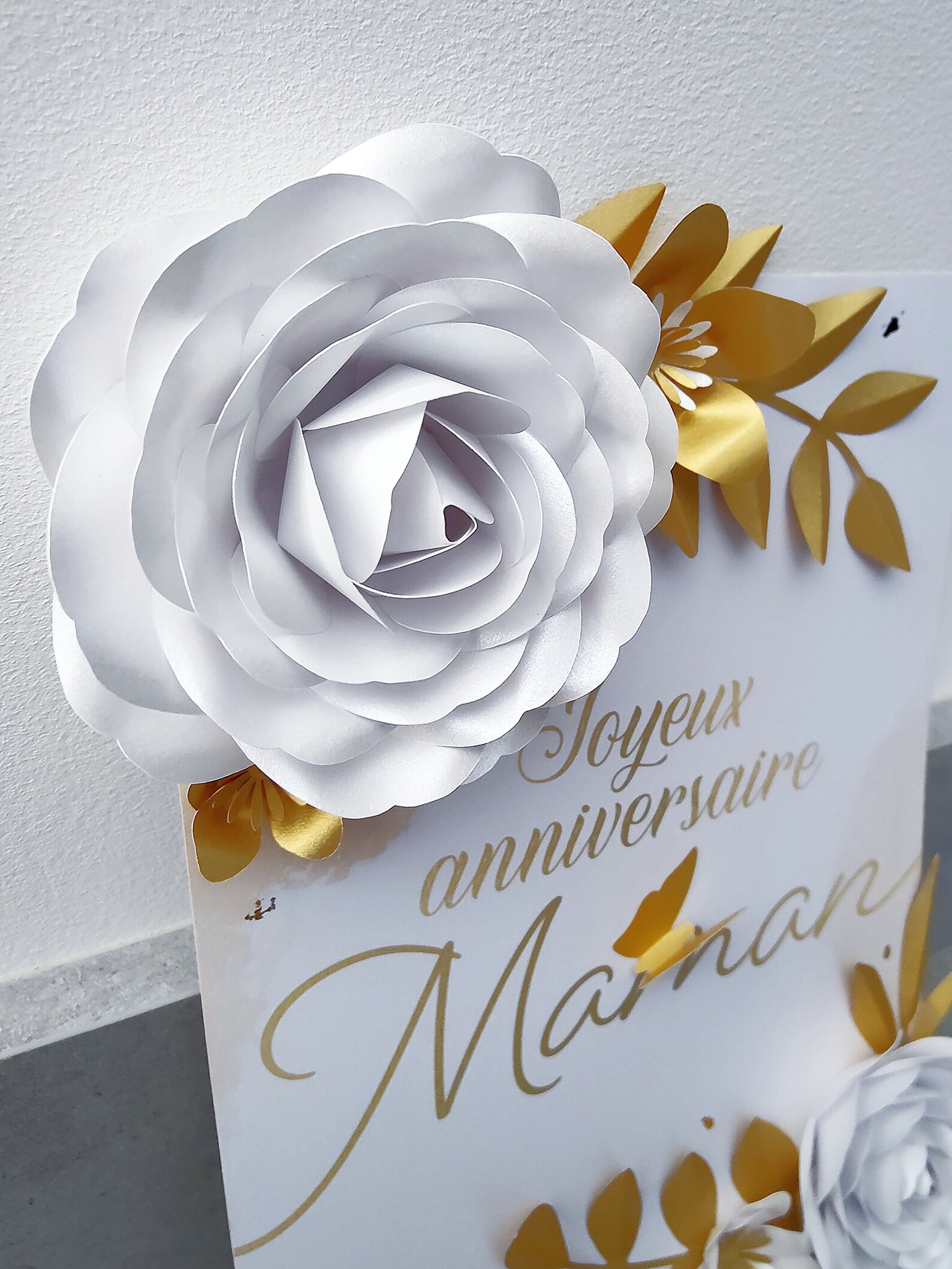 Card to Personalize With Printed Message | Paper Flowers and Foliage ...