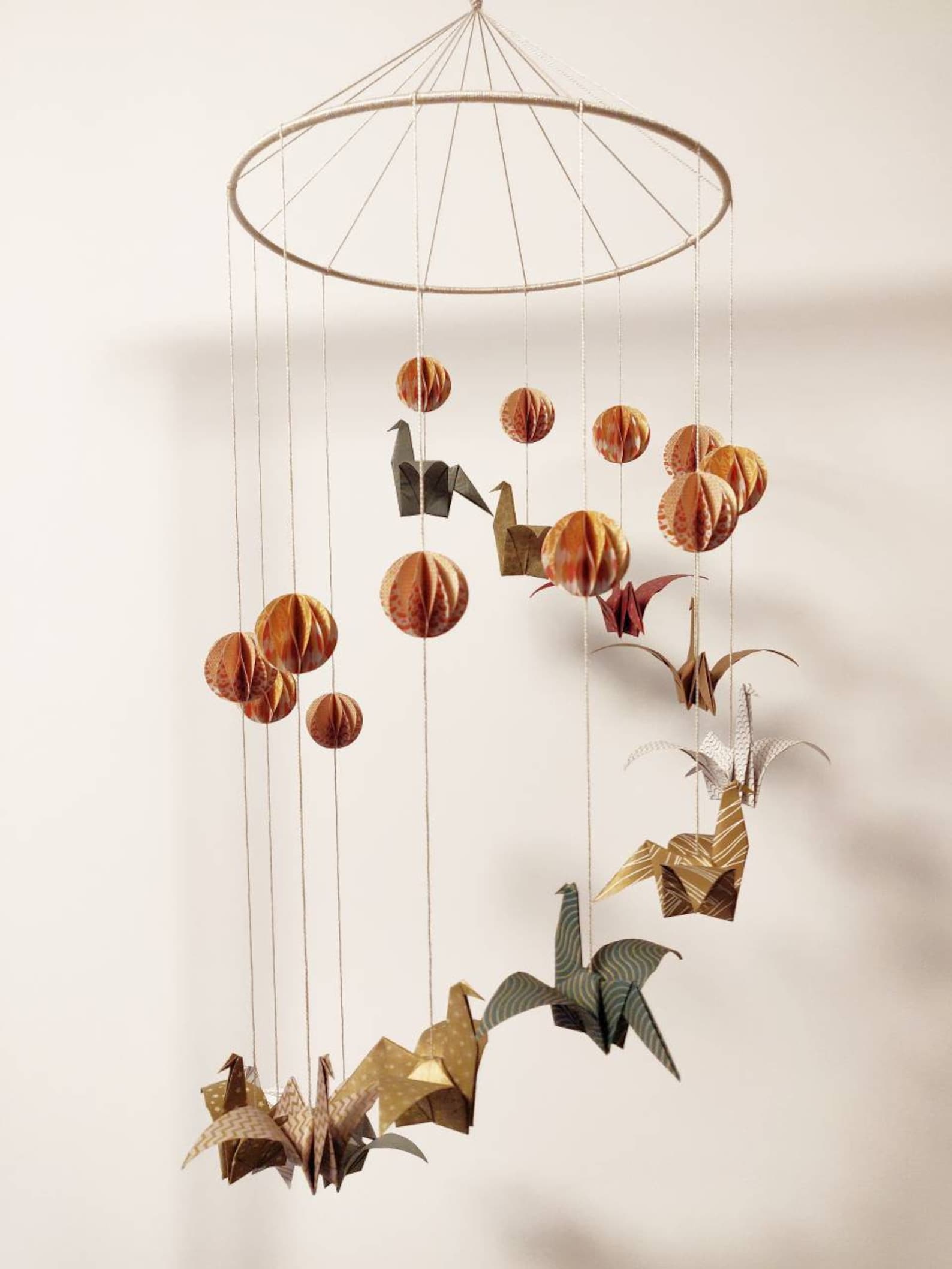 Origami Mobile 15-20-25 Cm for Interior Decoration, Home, Room, Party ...