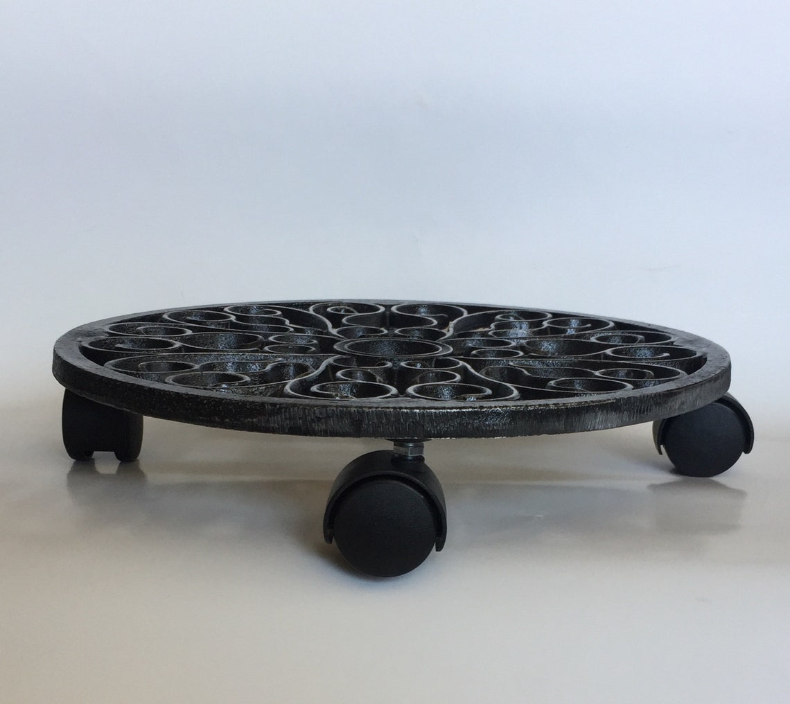 Plant Pot Stand Cast Aluminium Flower Pot Base - Etsy