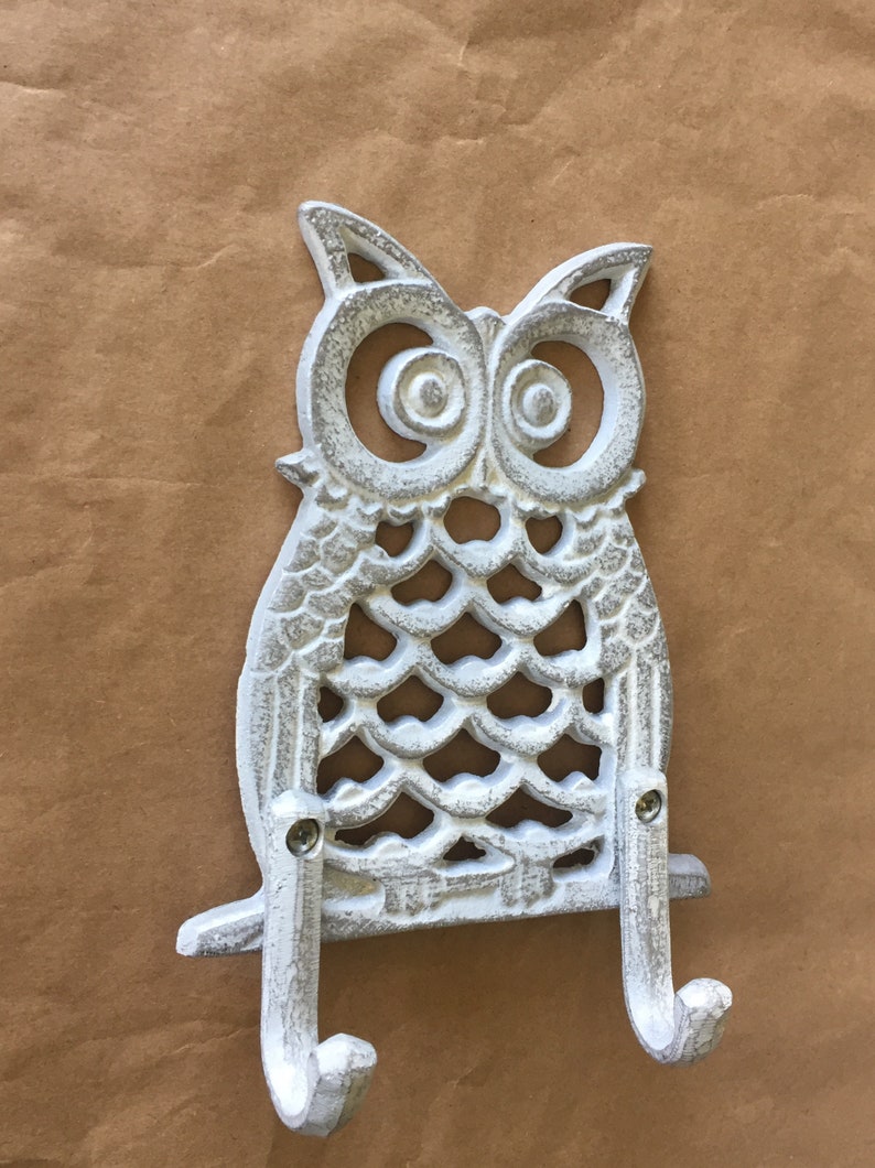 Owl Hook Cast Metal Wall Decor - Etsy