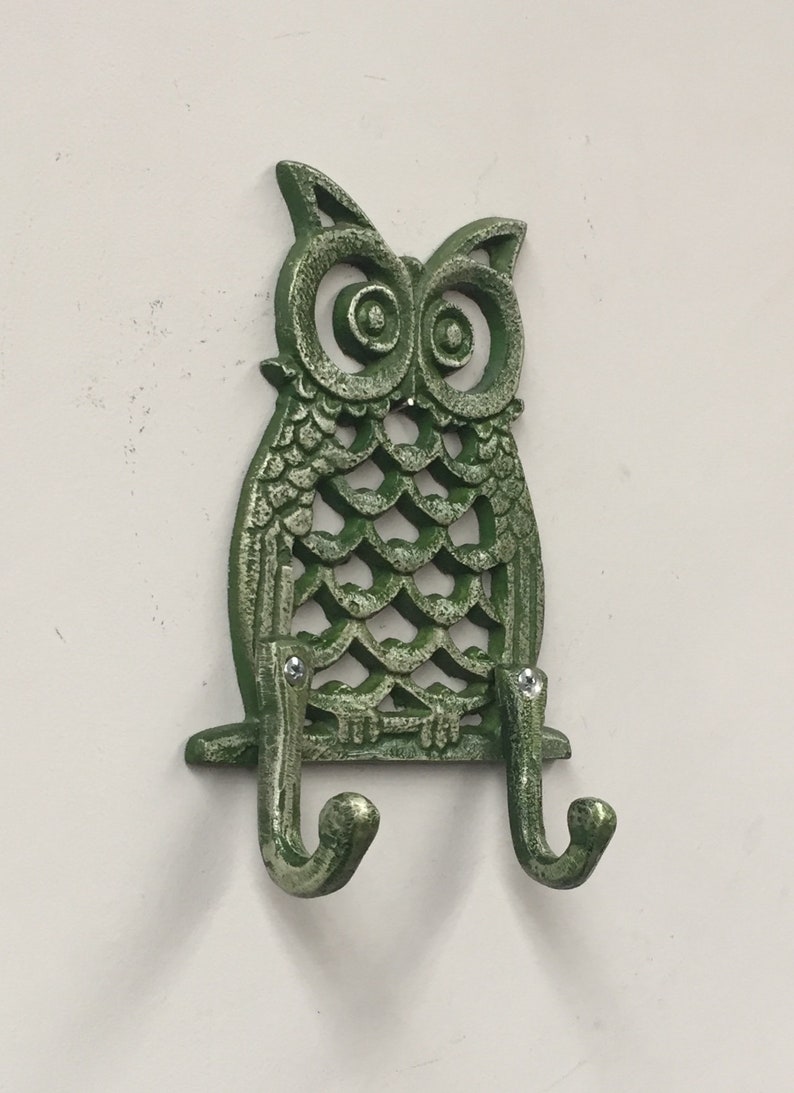 Owl Hook Cast Metal Wall Decor - Etsy