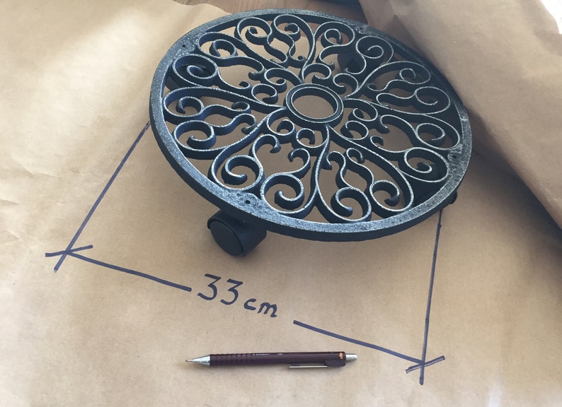 Plant Pot Stand Cast Aluminium Flower Pot Base - Etsy