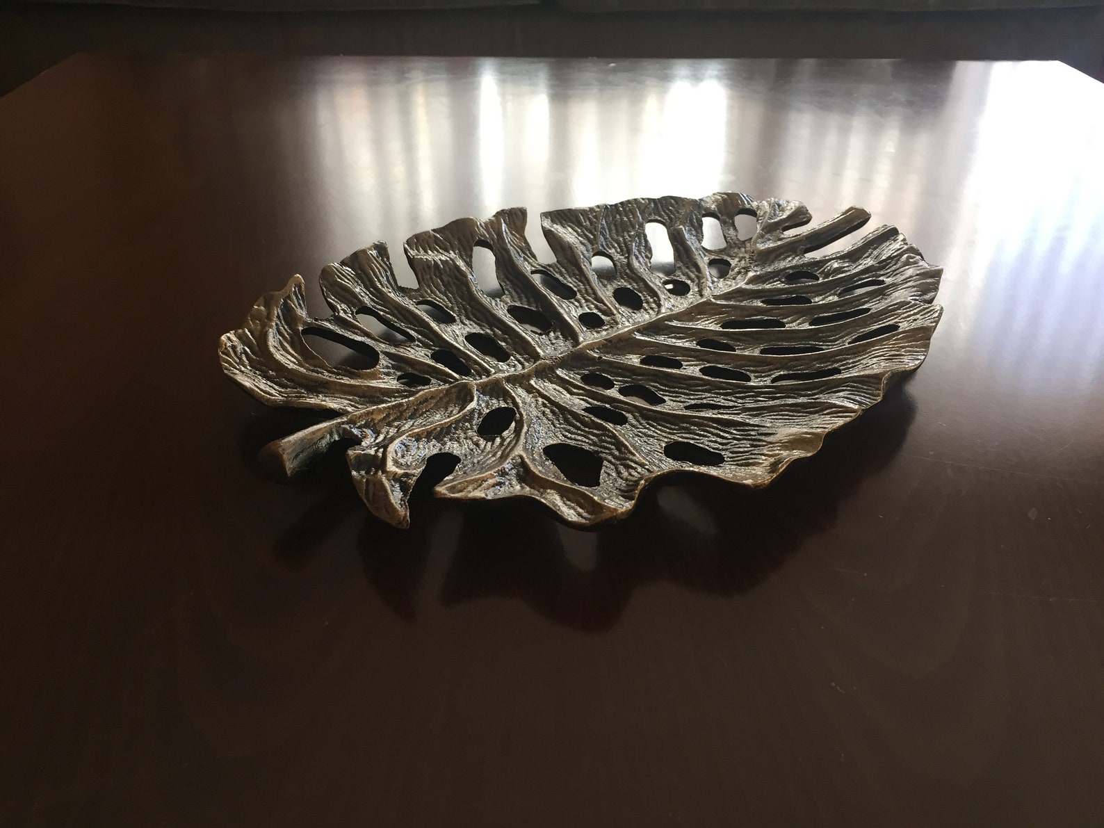Cast Metal Leaf Table Decor Table Decoration Centrepieces Autumn Leaf ...
