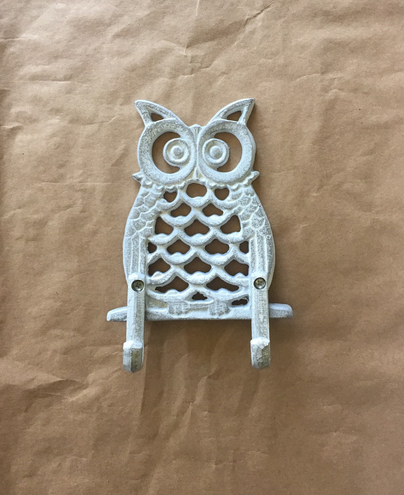 Owl Hook Cast Metal Wall Decor - Etsy