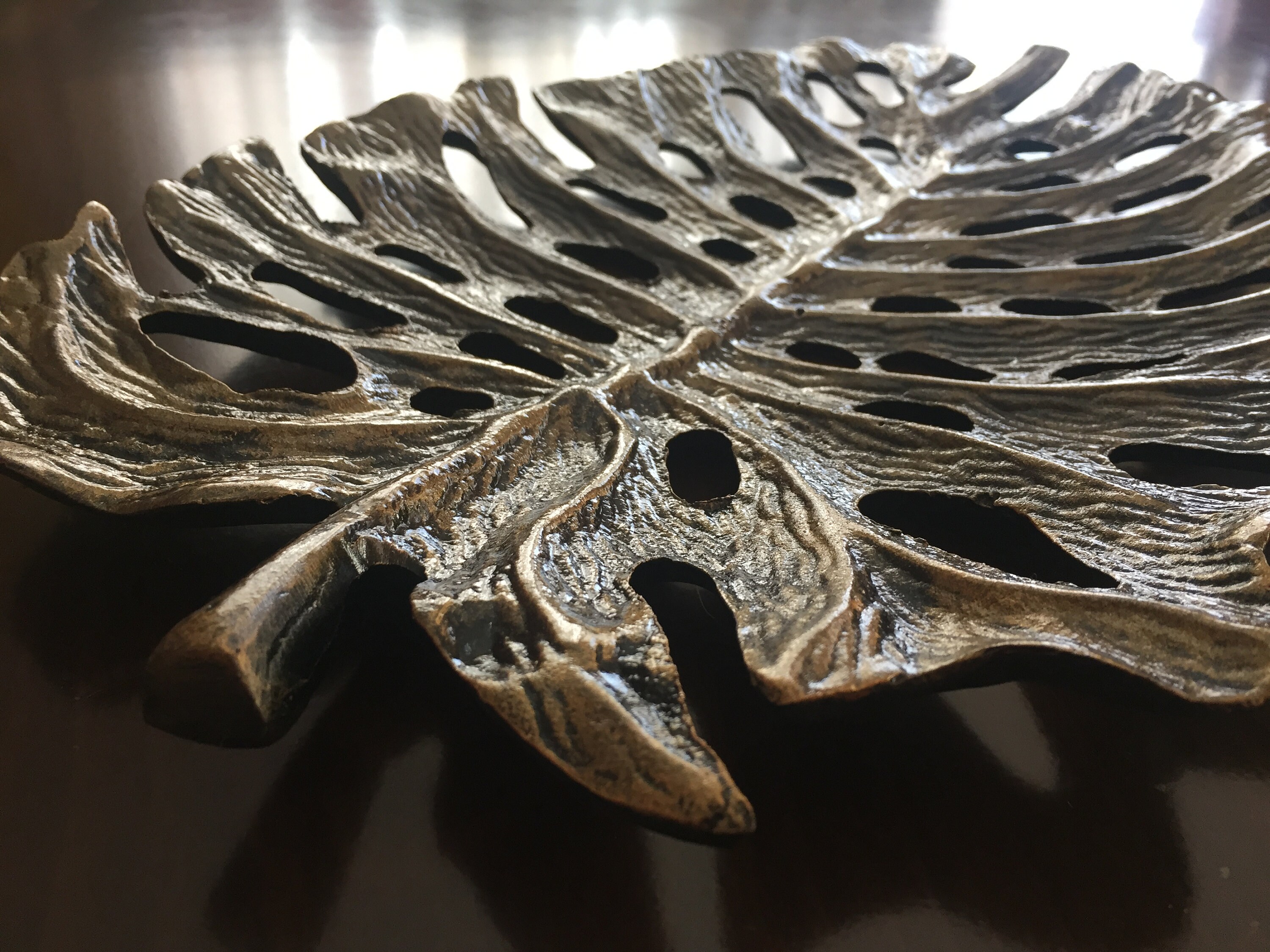 Cast Metal Leaf Table Decor Table Decoration Centrepieces Autumn Leaf ...