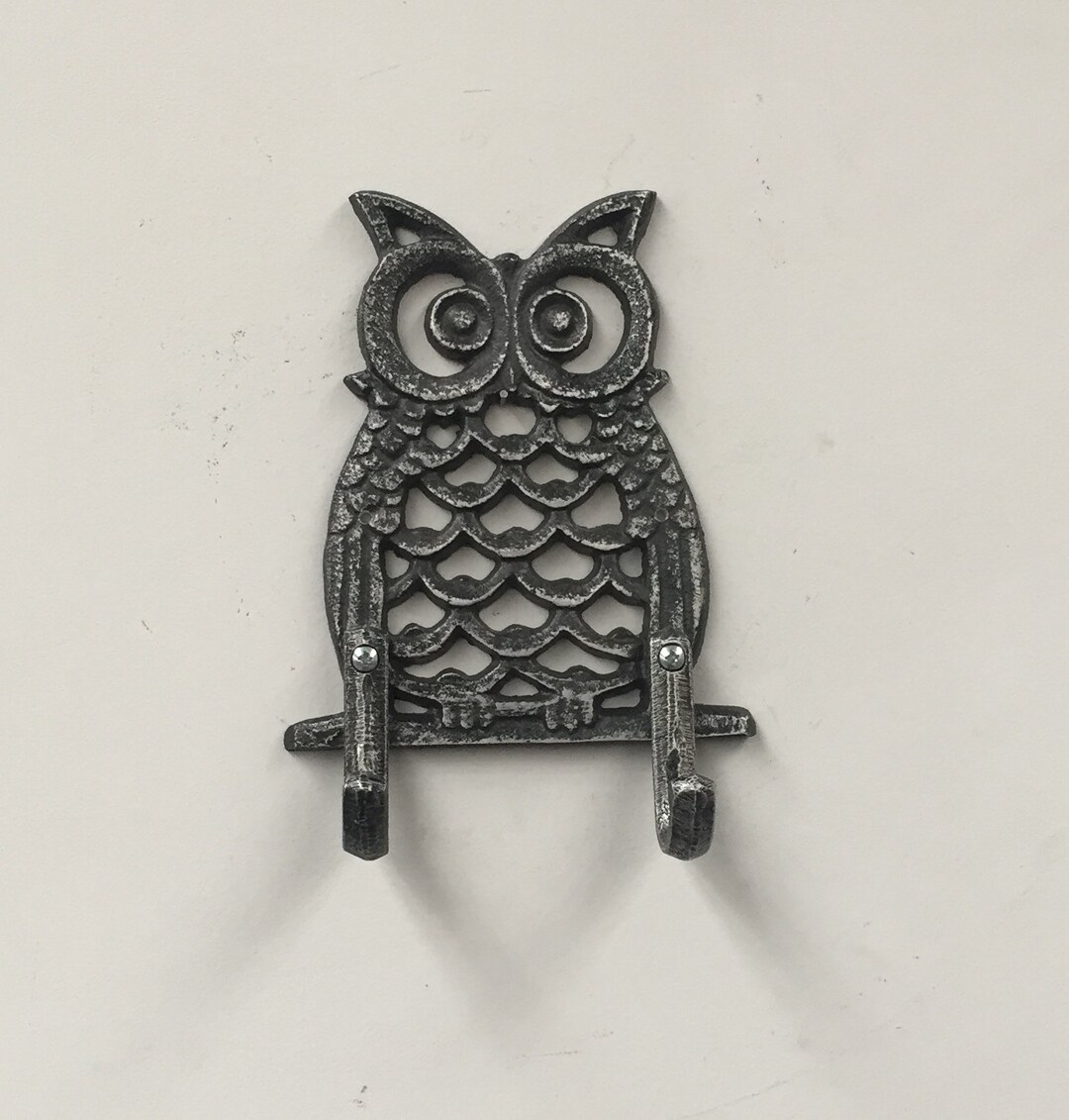 Owl Hook Cast Metal Wall Decor - Etsy