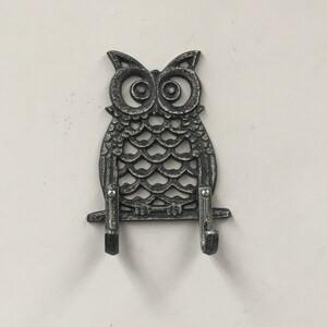 Owl Hook Cast Metal Wall Decor - Etsy