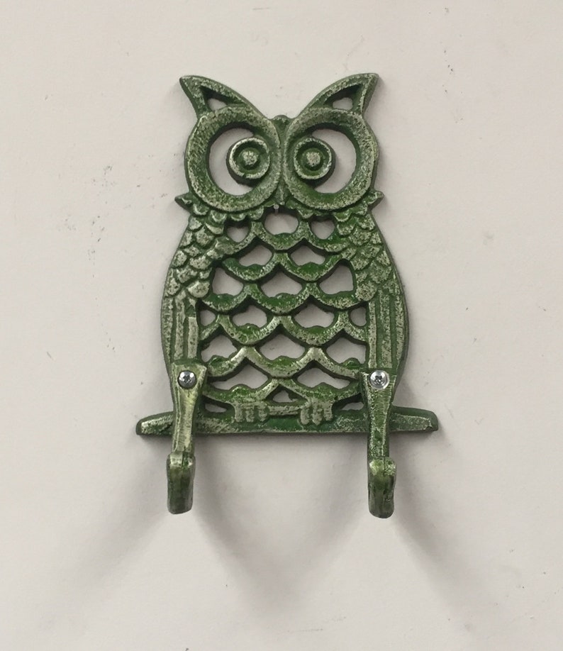 Owl Hook Cast Metal Wall Decor - Etsy