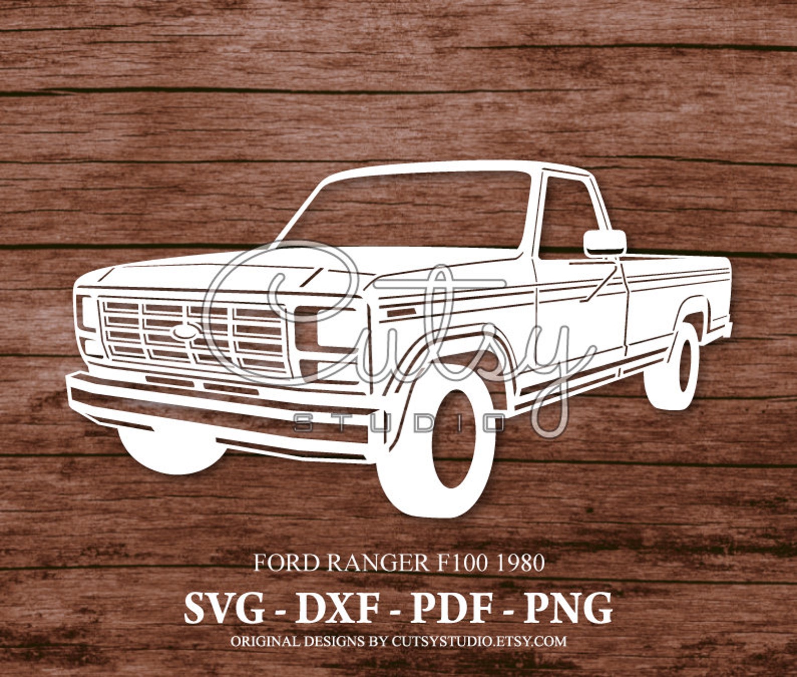 Buy SVG Ford Ranger F100 1980 Truck Pickup Silhouette Cut Files Online ...
