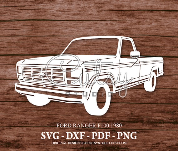 SVG Ford Ranger F100 1980 Truck Pickup Silhouette Cut Files | Etsy