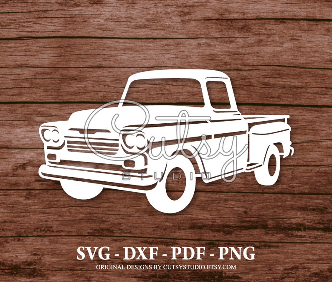 SVG Chevy Apache Classic Pickup Truck Silhouette Cut Files Designs ...