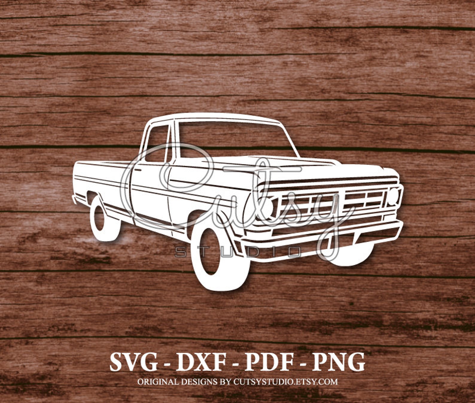 SVG FORD F100 1992 Truck Silhouette Cut Files Designs, Clip Art, Paper ...