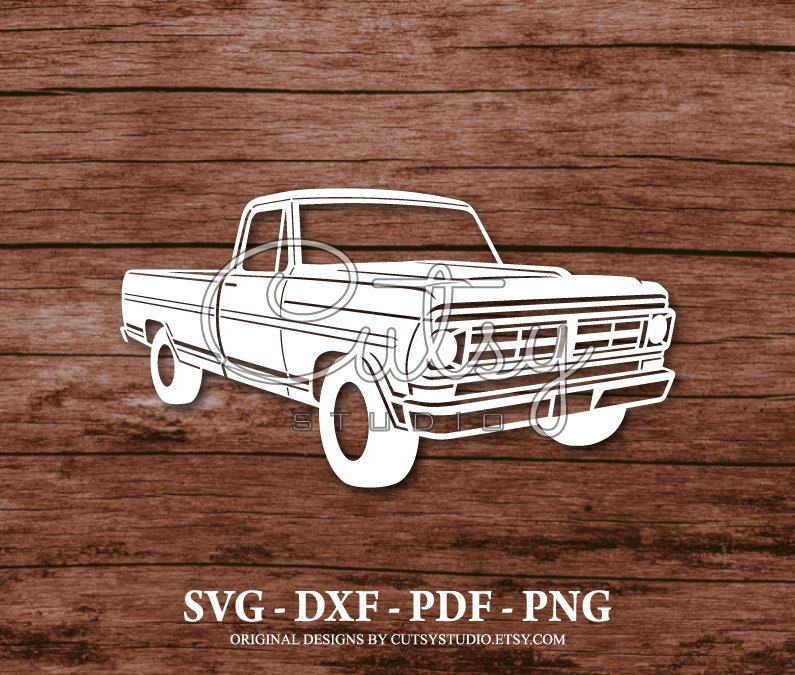 SVG FORD F100 1992 Truck Silhouette Cut Files Designs, Clip Art, Paper ...