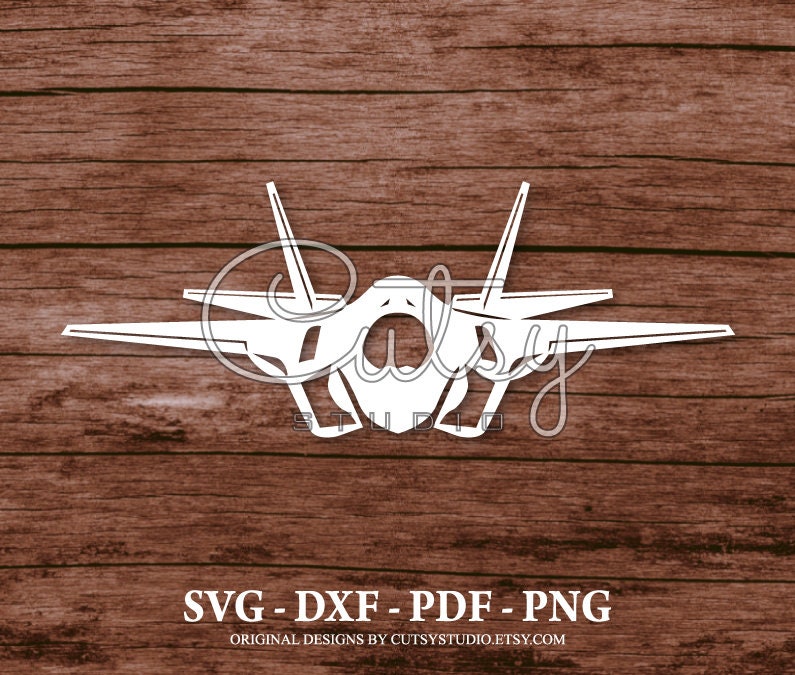 SVG F-35 Jet Fighter Front View Silhouette Cut Files Designs, Clip Art ...