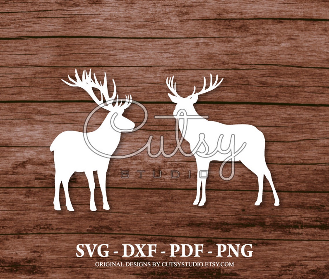SVG Deer Silhouette Cut Files Designs Clip Art Paper Craft - Etsy