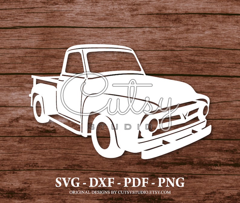 SVG Classic Ford F100 Pickup Truck View Silhouette Cut Files Designs ...