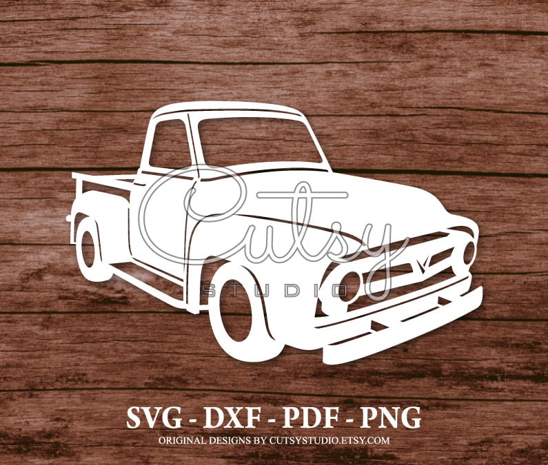 SVG Classic Ford F100 Pickup Truck View Silhouette Cut Files - Etsy