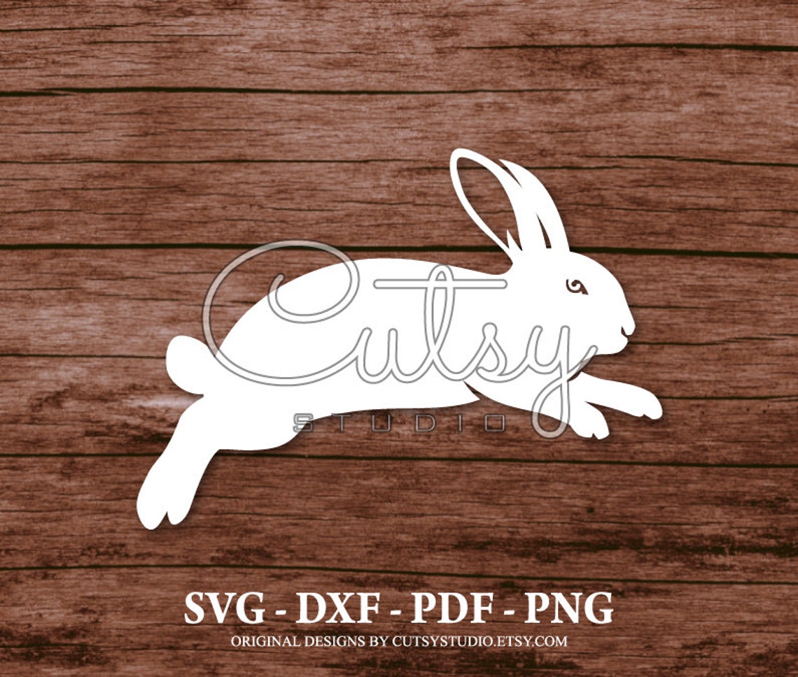 SVG Jumping Rabbit Silhouette Cut Files Designs Clip Art - Etsy