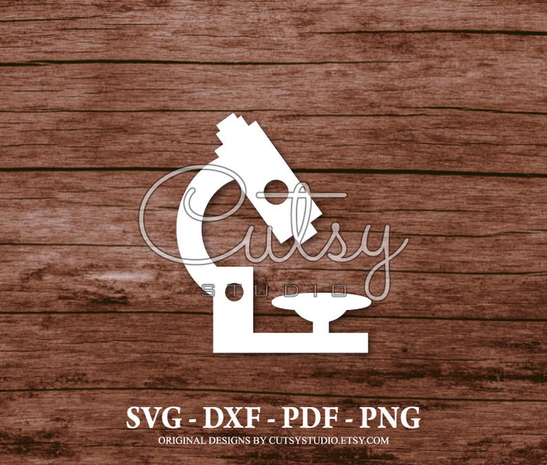 SVG Microscope Silhouette Cut Files Designs Clip Art Paper | Etsy