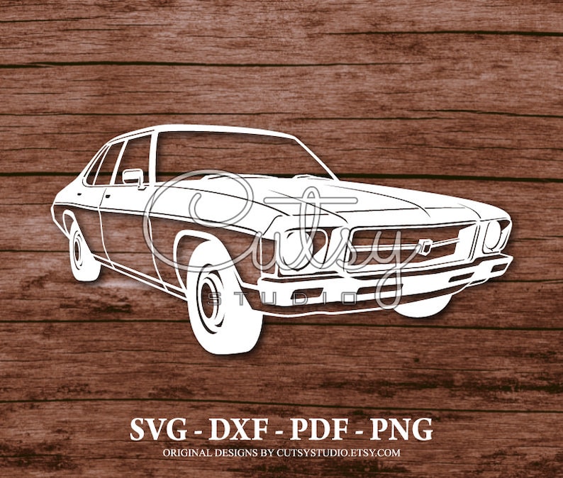 SVG Vintage Sedan Holden Kingswood Silhouette Cut Files Designs, Clip ...