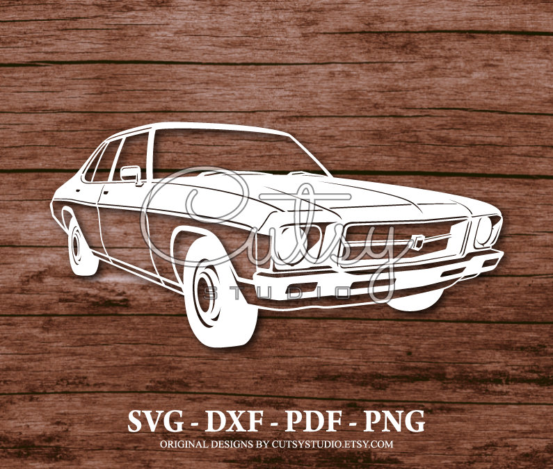 SVG Vintage Sedan Holden Kingswood Silhouette Cut Files Designs, Clip ...