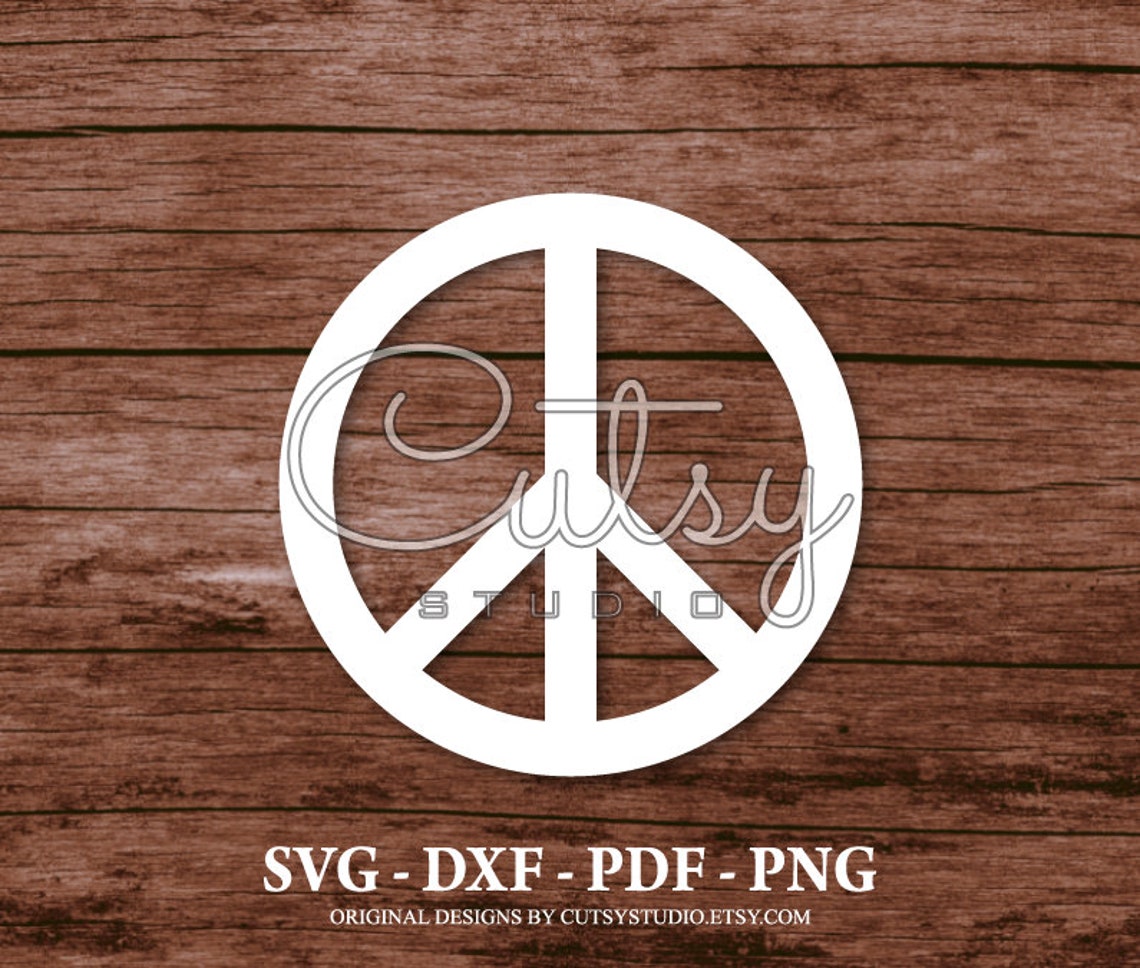 SVG Peace Sign Silhouette Cut Files Designs Clip Art Paper | Etsy