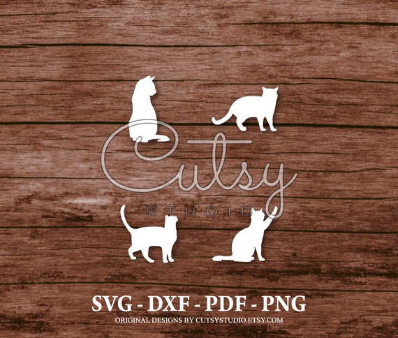 SVG Cat Position Style Silhouette Cut Files Designs Clip Art - Etsy