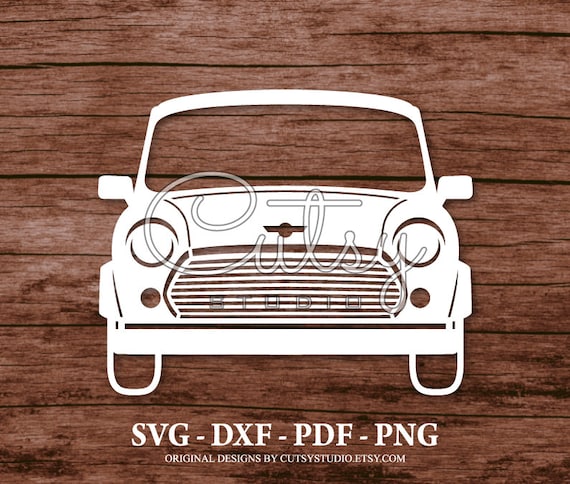 SVG Classic Mini Copper Front View Silhouette Cut Files - Etsy