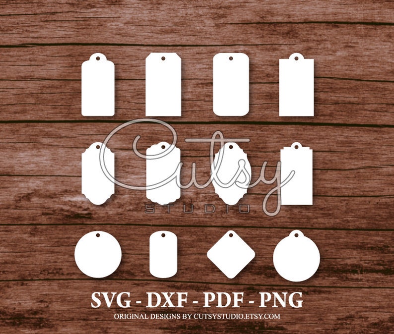 SVG Gift Tags Silhouette Cut Files Designs Clip Art Paper - Etsy