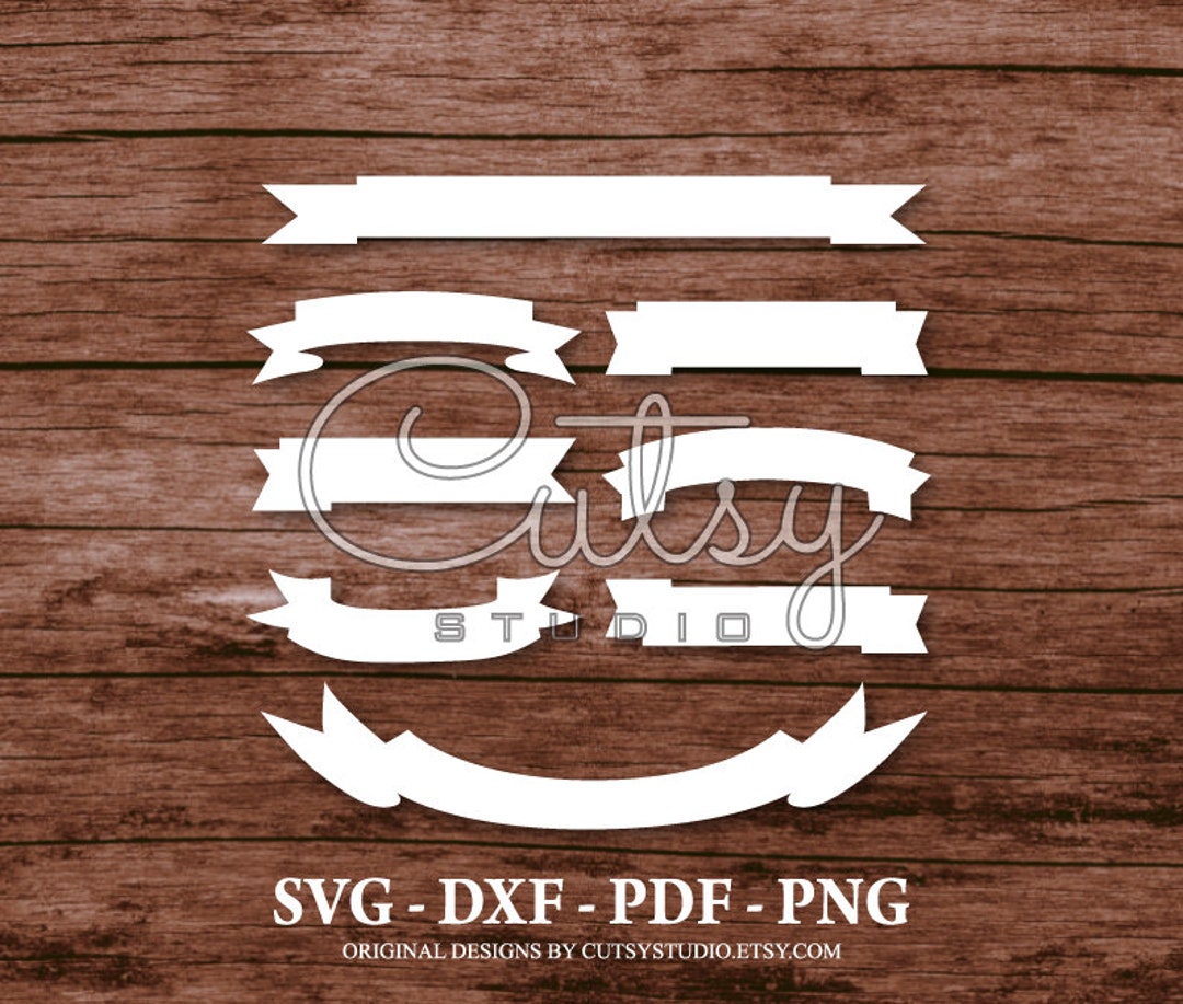 SVG Ribbon Banner Silhouette Cut Files Designs, Clip Art, Paper, Craft ...