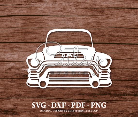 SVG GMC 100 1955 Grill Pickup Truck Silhouette Cut Files | Etsy