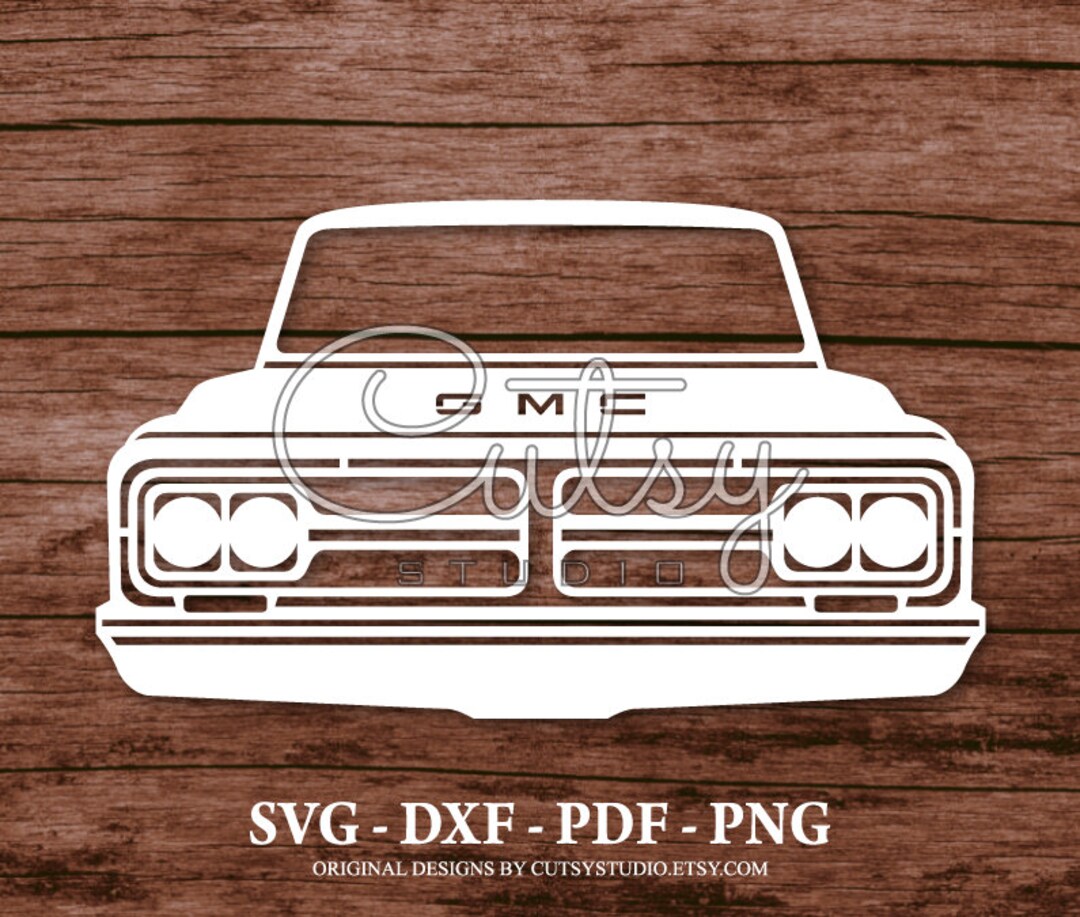 SVG GMC Pickup Truck 1970 Grill Silhouette Cut Files Designs, Clip Art ...