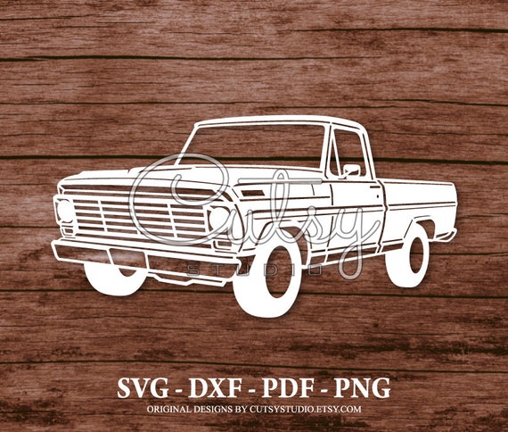 SVG Vintage Ford F-100 1967 Silhouette Cut Files Designs - Etsy