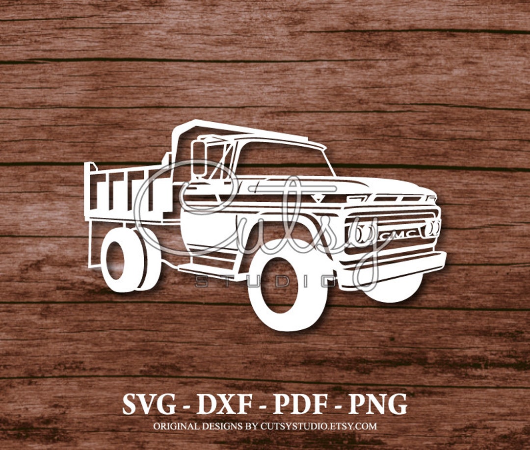 SVG GMC Truck 1962 Silhouette Cut Files Designs, Clip Art, Paper, Craft ...