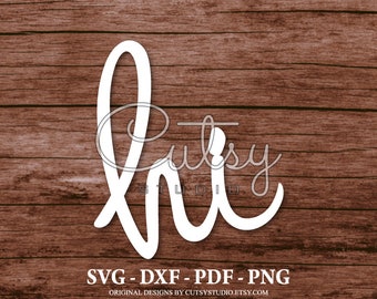 SVG Hello Word Text Silhouette Cut Files Designs Clip Art | Etsy