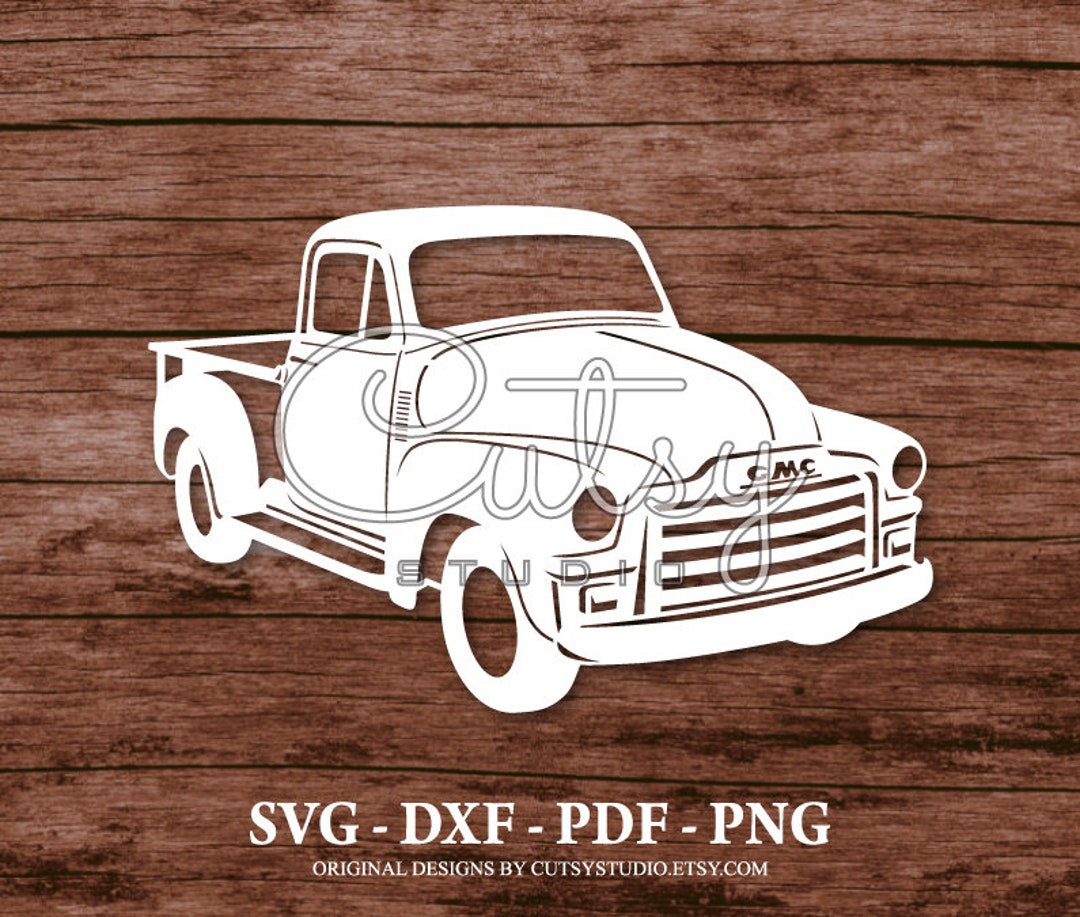 SVG Classic GMC Truck Pickup Silhouette Cut Files Designs, Clip Art ...