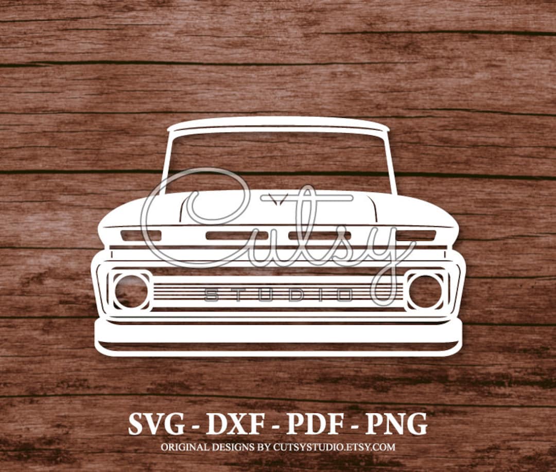 SVG Vintage Chevy C10 60s Pickup Truck Silhouette Cut Files Designs ...