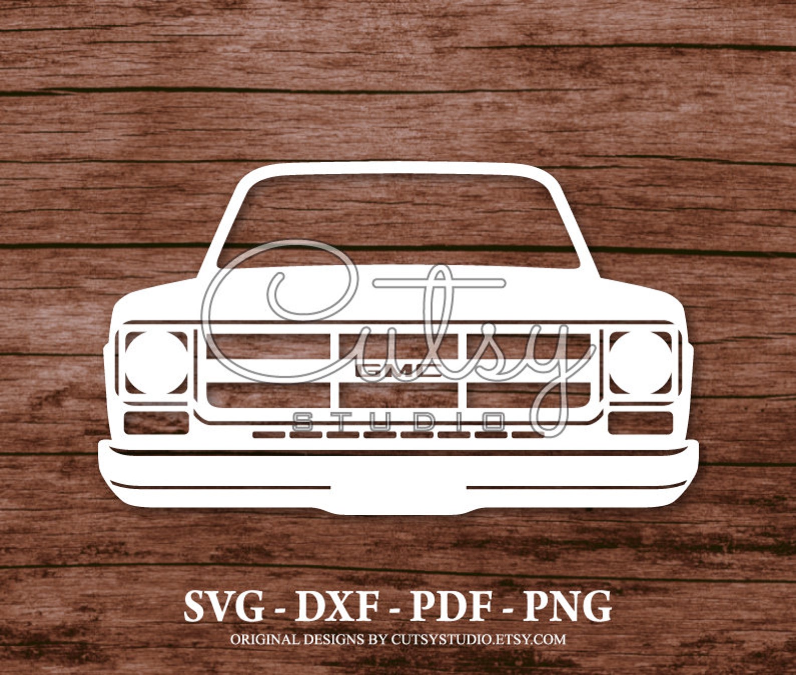 SVG GMC 1975 Pickup Truck Grill Silhouette Cut Files Designs, Clip Art ...