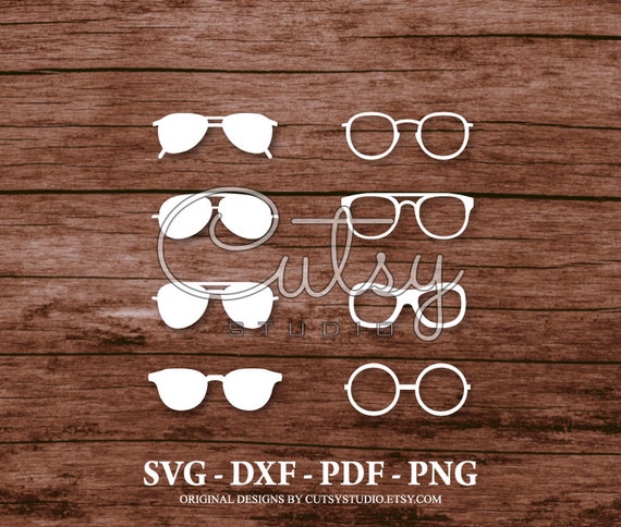 SVG Sunglasses Silhouette Cut Files Designs Clip Art Paper - Etsy