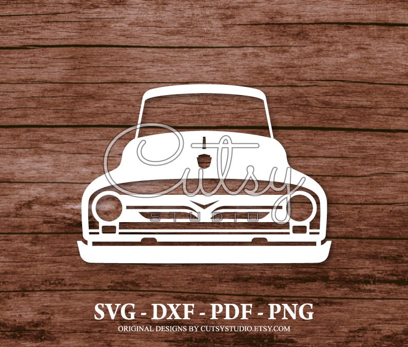 SVG FORD F100 1955 Pickup Truck Silhouette Cut Files Designs, Clip Art ...