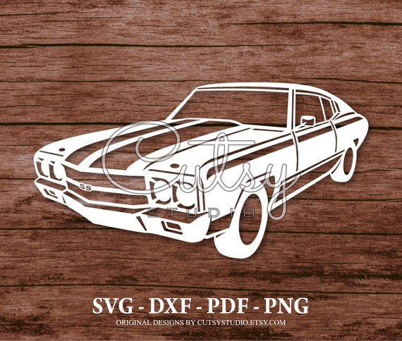 SVG Vintage Chevrolet SS Muscle Car Silhouette Cut Files - Etsy