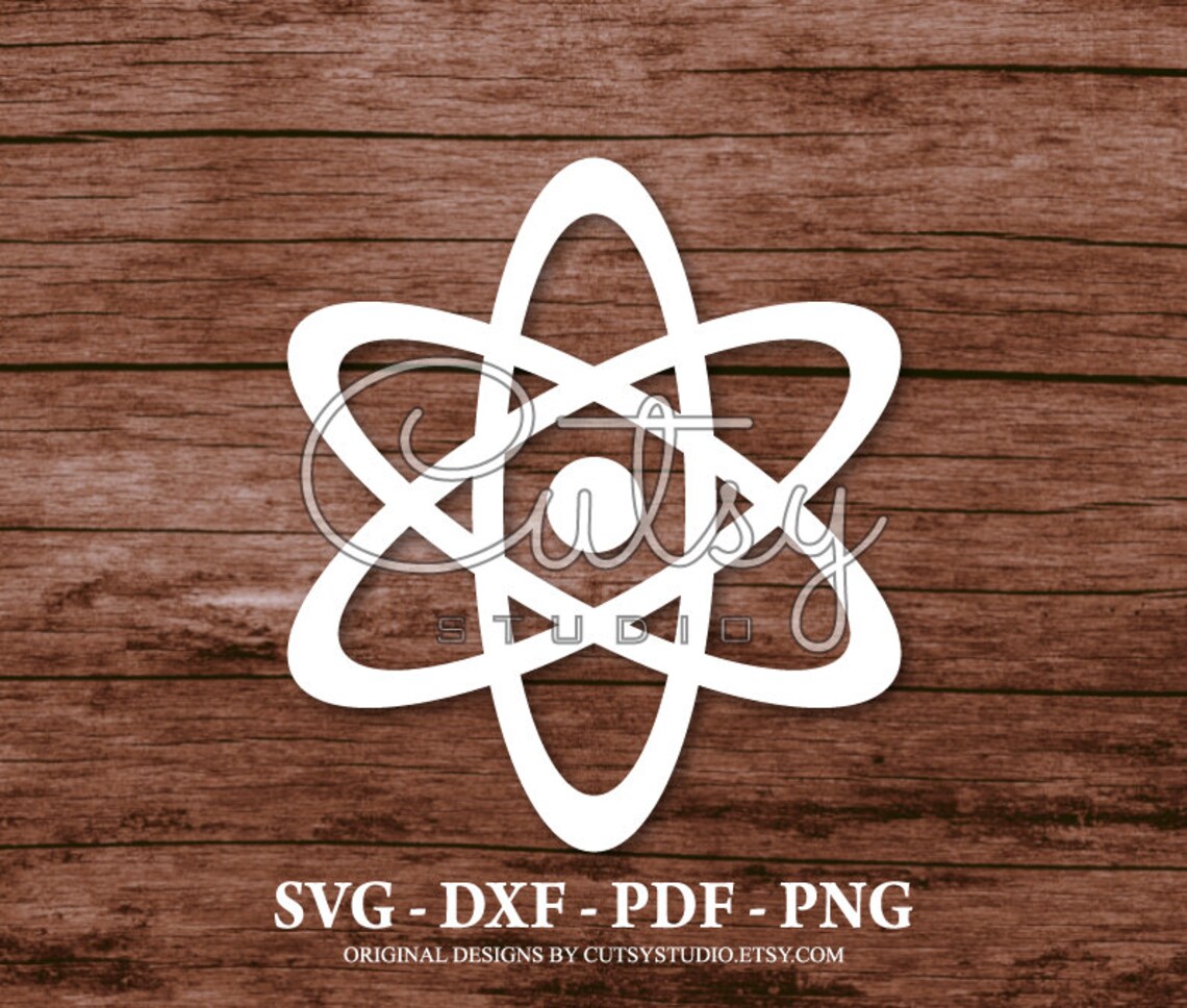 SVG Atom Symbol Silhouette Cut Files Designs Clip Art Paper - Etsy