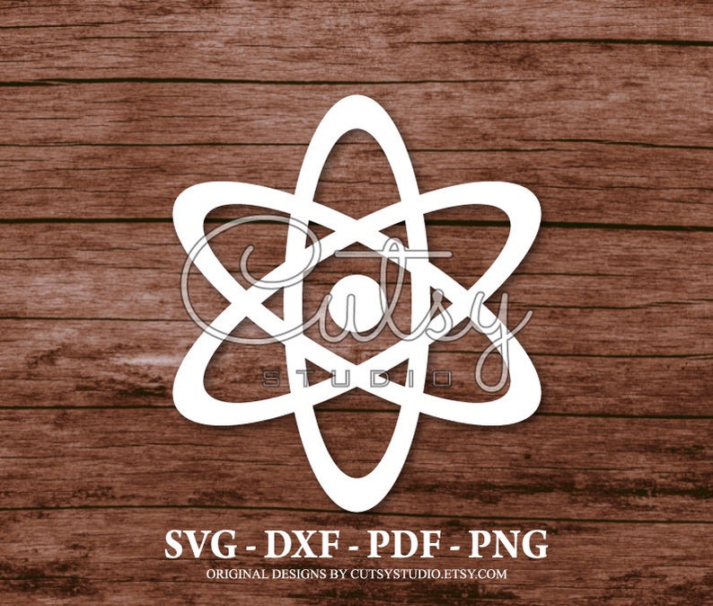 SVG Atom Symbol Silhouette Cut Files Designs Clip Art Paper - Etsy