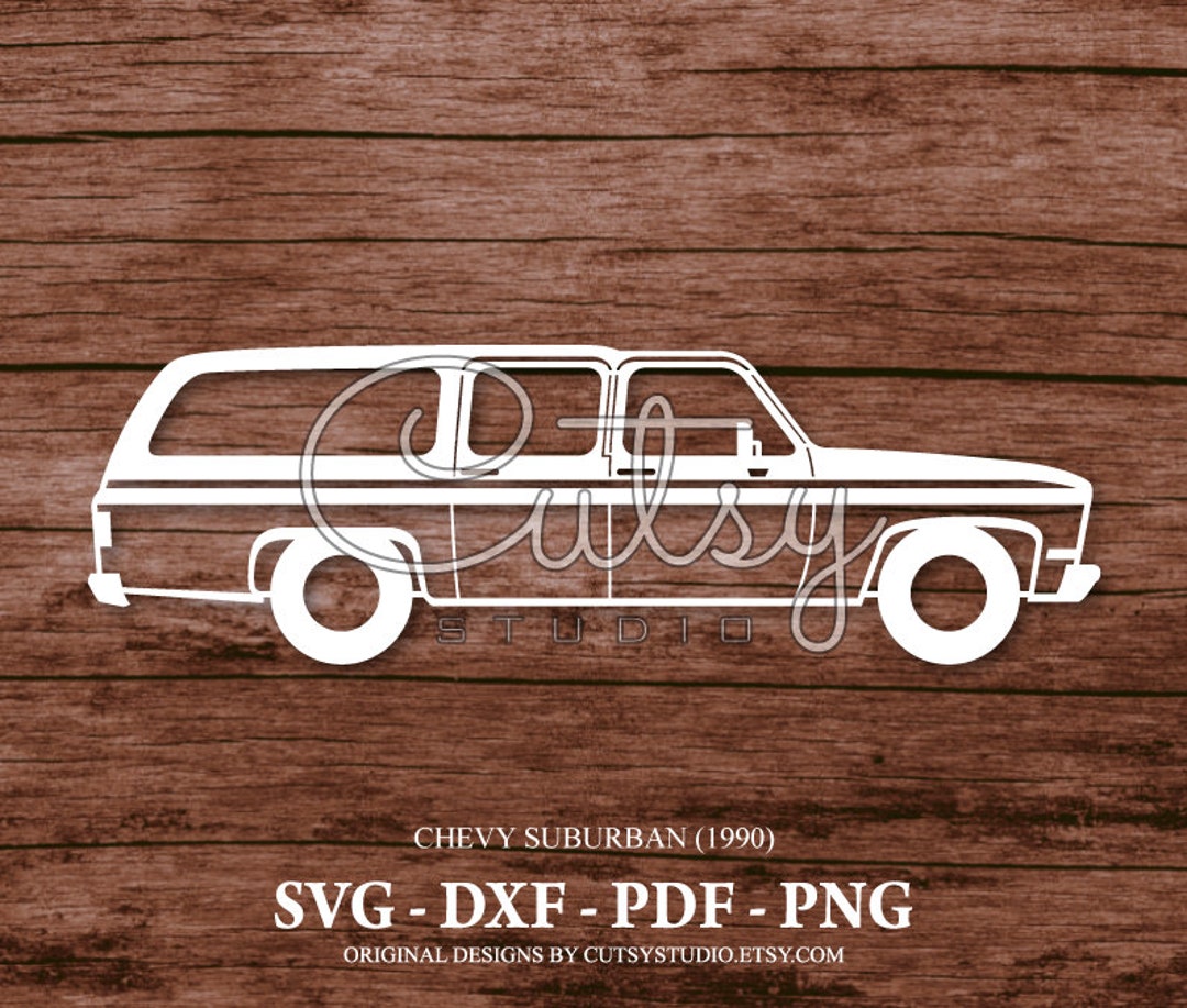 SVG Old Chevy Suburban Silhouette Cut Files Designs, Clip Art, Paper ...