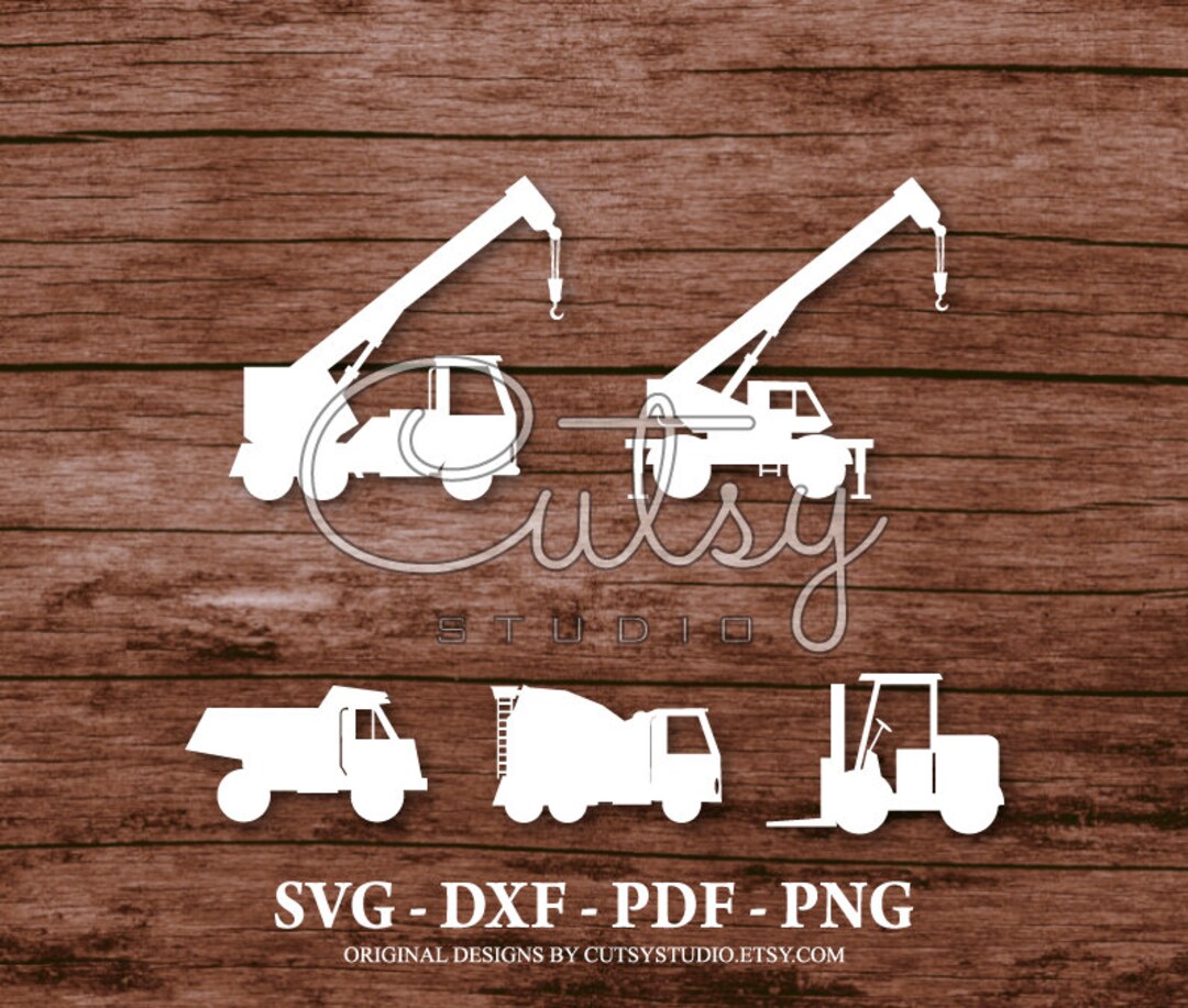 SVG Construction Vehicles Silhouette Cut Files Designs, Clip Art, Paper ...