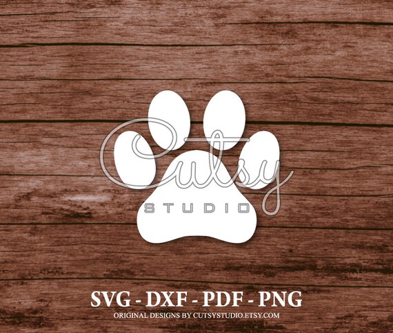 SVG Paw Print Silhouette Cut Files Designs Clip Art Paper | Etsy