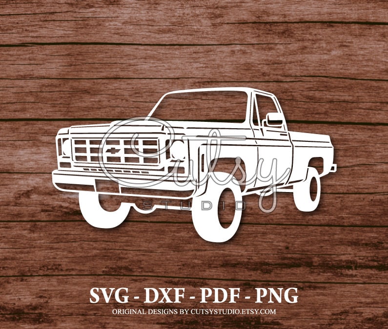 SVG Chevy C10 (1979-1980) Silhouette Cut Files Designs, Clip Art, Paper ...
