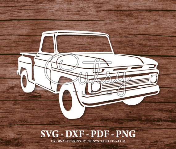 SVG Chevy C-10 1963 Stepside Truck Silhouette Cut Files - Etsy
