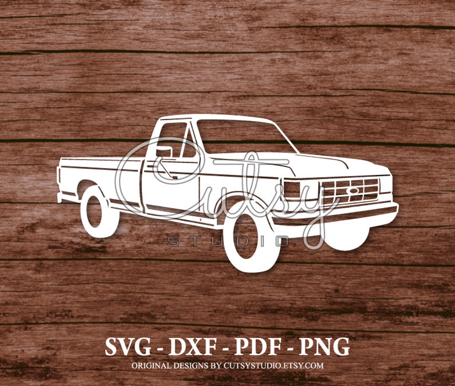 SVG FORD F150 1990 Pickup Truck Silhouette Cut Files Designs, Clip Art ...
