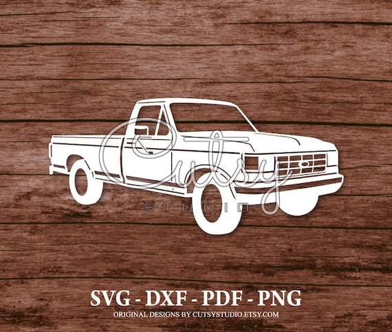 SVG FORD F150 1990 Pickup Truck Silhouette Cut Files Designs | Etsy